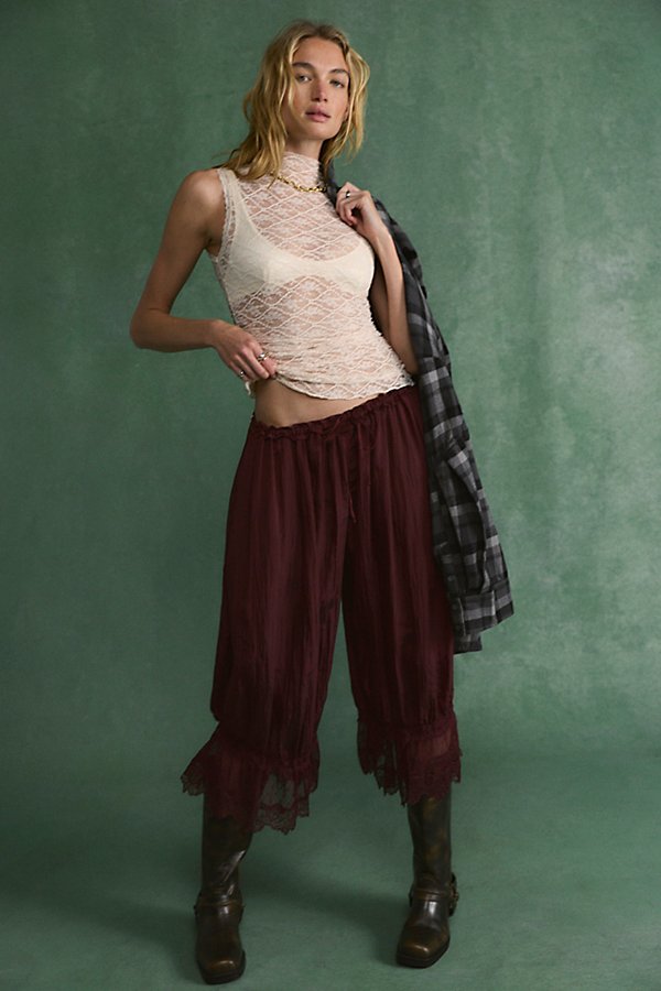 FREE PEOPLE Intimately Pretty Problem Mock Neck Lace Tank
